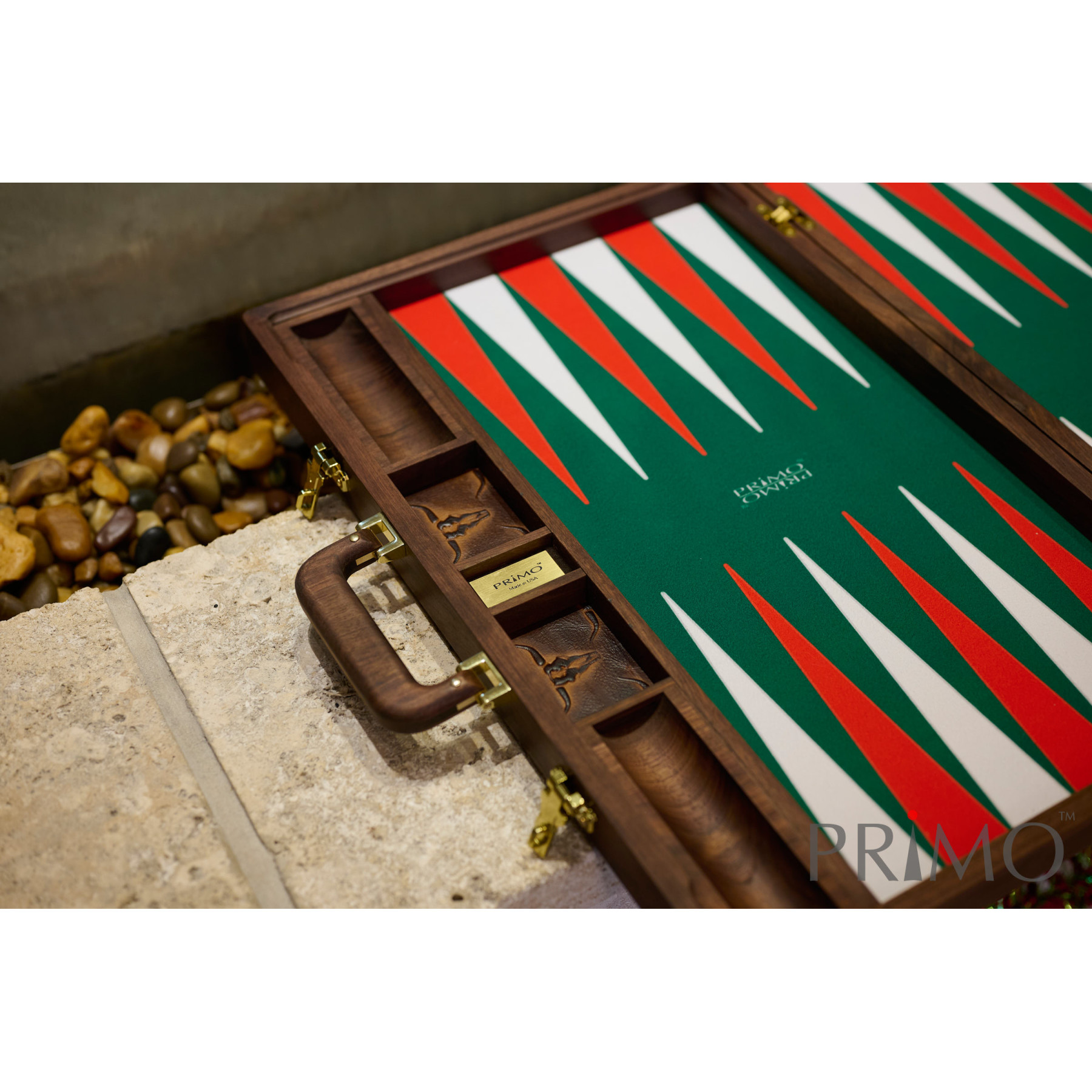 PRIMO Classic Backgammon Casino White