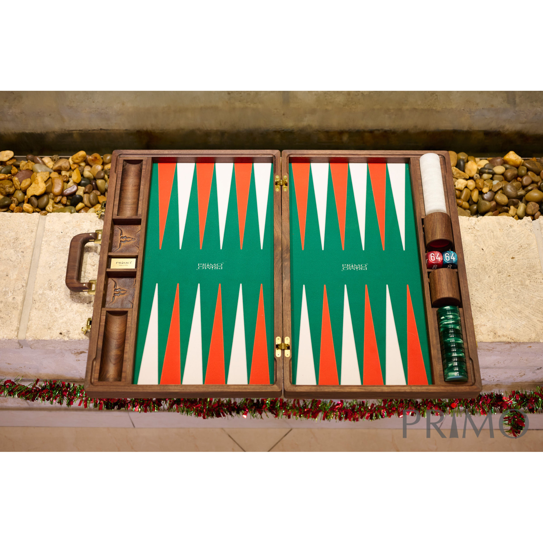 PRIMO Classic Backgammon Casino White