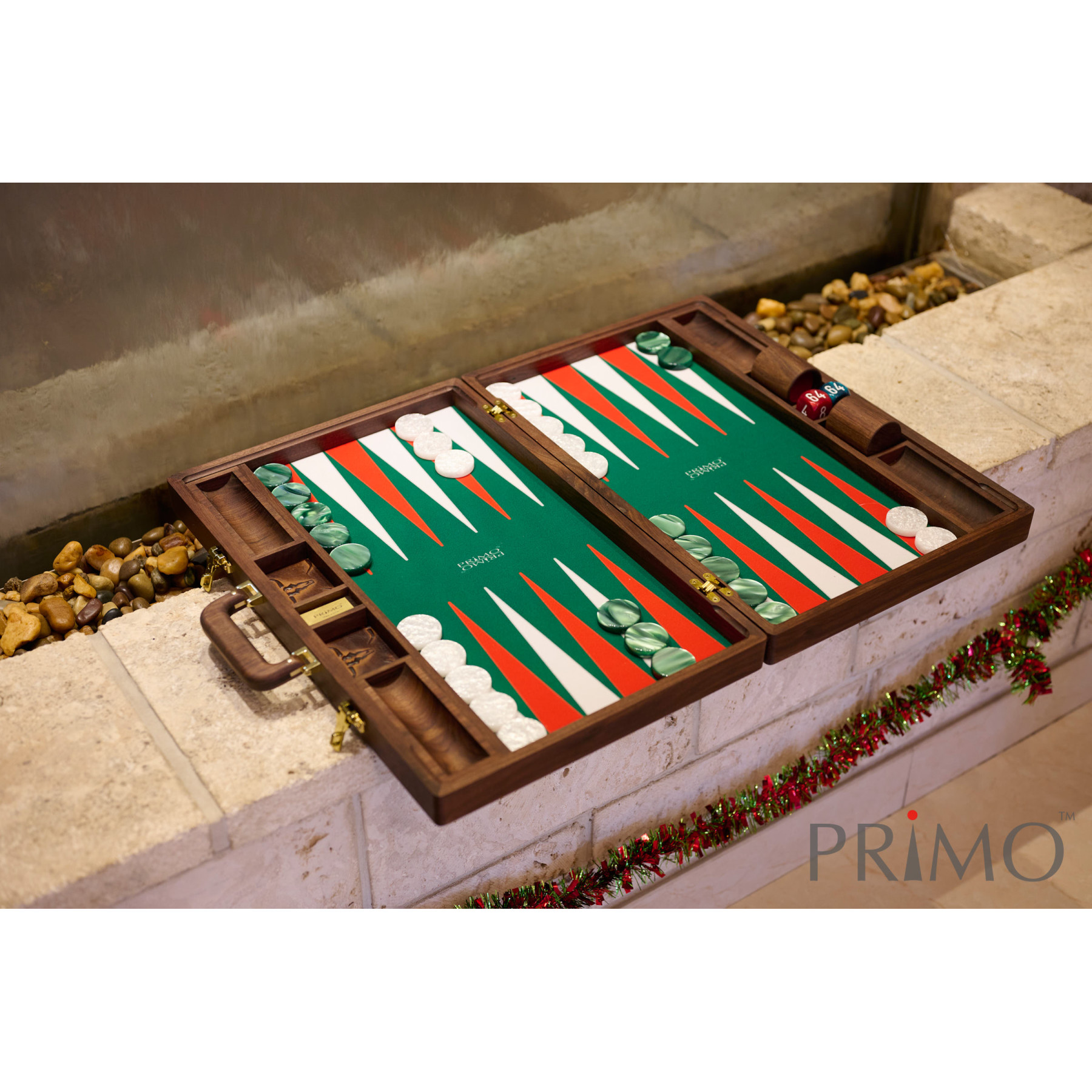PRIMO Classic Backgammon Casino White