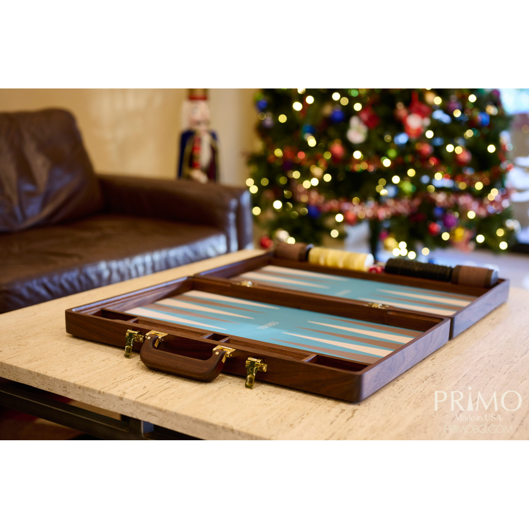 PRIMO "Walnut & Ostrich" Luxury Backgammon Board Set "Master" Mod ...