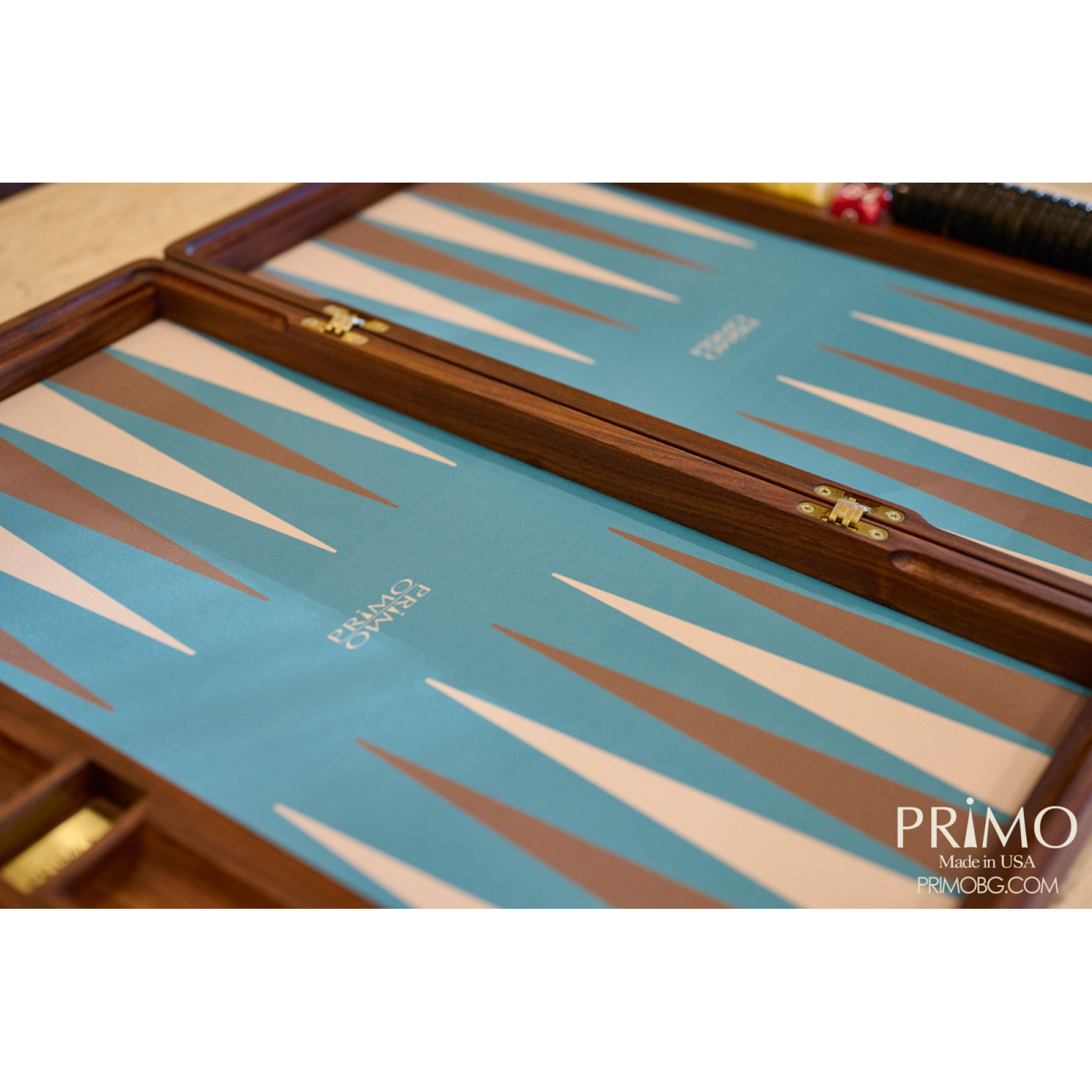 PRIMO "Walnut & Ostrich" Luxury Backgammon Board Set "Master" Mod ...
